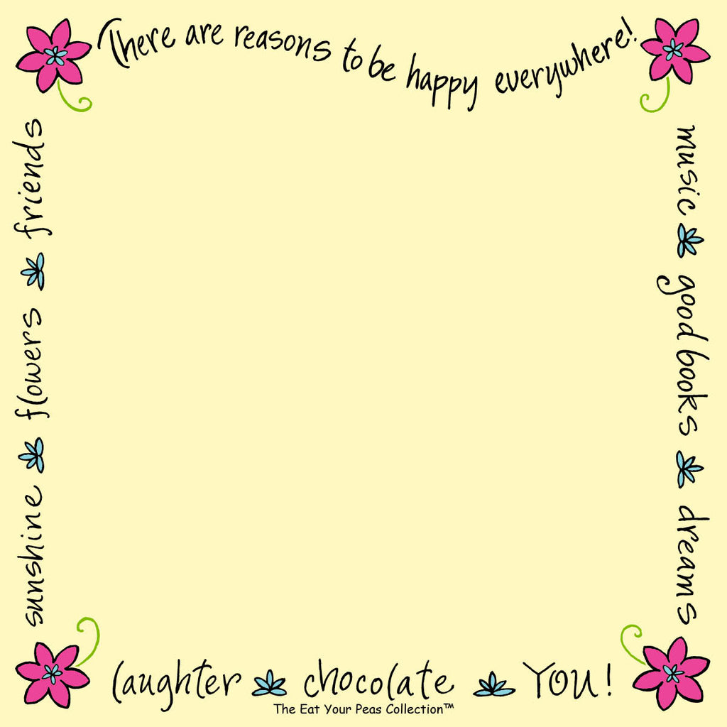 Happy - Sweet Sayings Notepad – The Eat Your Peas Collection by Gently ...
